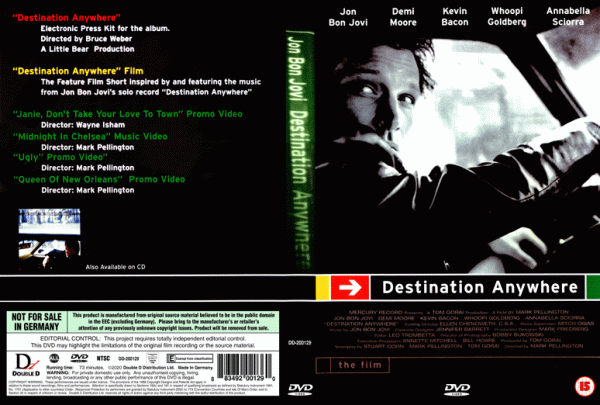 Jon Bon Jovi – Destination Anywhere (1 PAL DVD-R disc) – Kaleidoscope Video