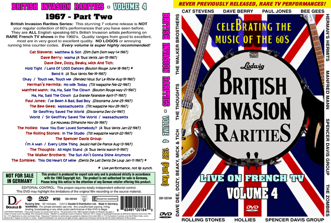 British Invasion Rarities – Volume 4 (1967 – Part Two) (NTSC DVD-R disc ...