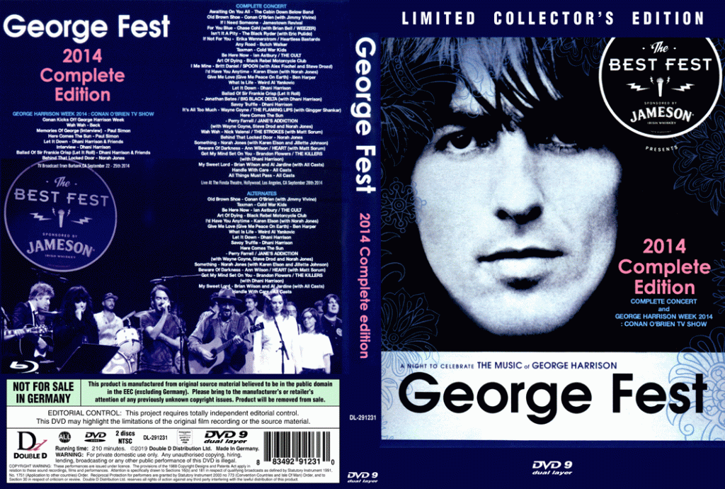 George Fest (2014) – Tribute To George Harrison (1 Dual Layer DVD+R ...