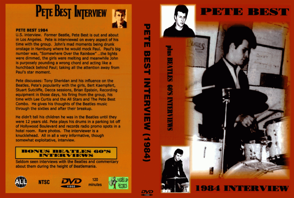 Pete Best – 1984 Interview + Beatles 60’s Interviews (1 NTSC DVD-R disc ...