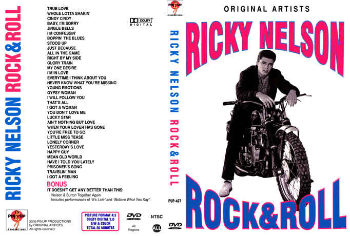 Ricky Nelson – Rock & Roll – Volume 1 (1 NTSC DVD-R disc ...