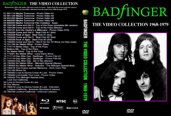 Badfinger – The Video Collection – Volume 2 (1968-1979) (1 DVD-R disc ...